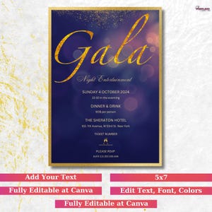Editable Gala Invitation, Gala Party, Fundraise,corporate Invite ...