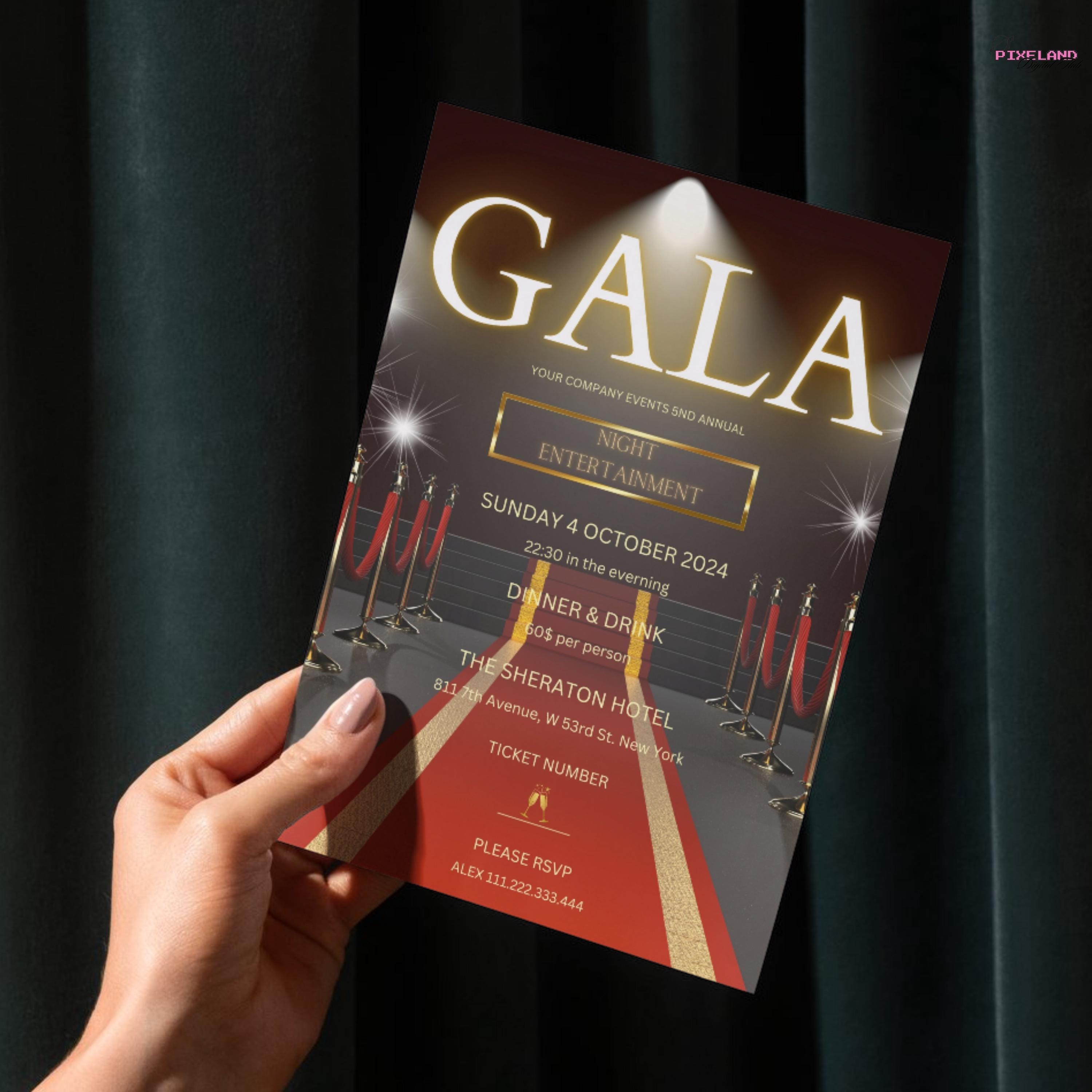 Editable Gala Invitation, Gala Party, Fundraise,corporate Invite ...