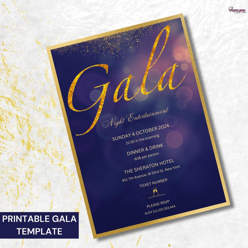 Editable Gala Invitation, Gala Party, Fundraise,corporate Invite ...