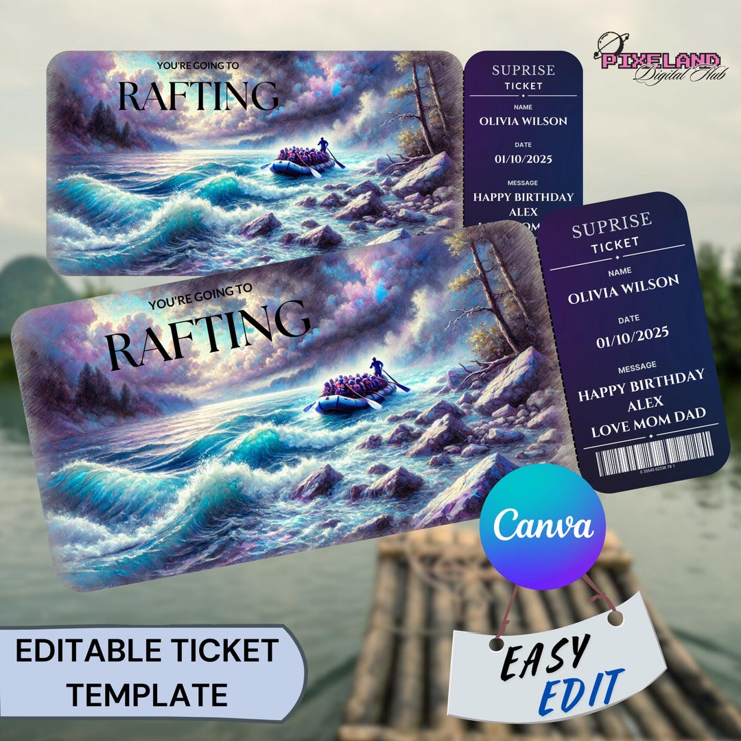 Rafting Adventure Ticket, Surprise Rafting Pass, Exciting Experience ...
