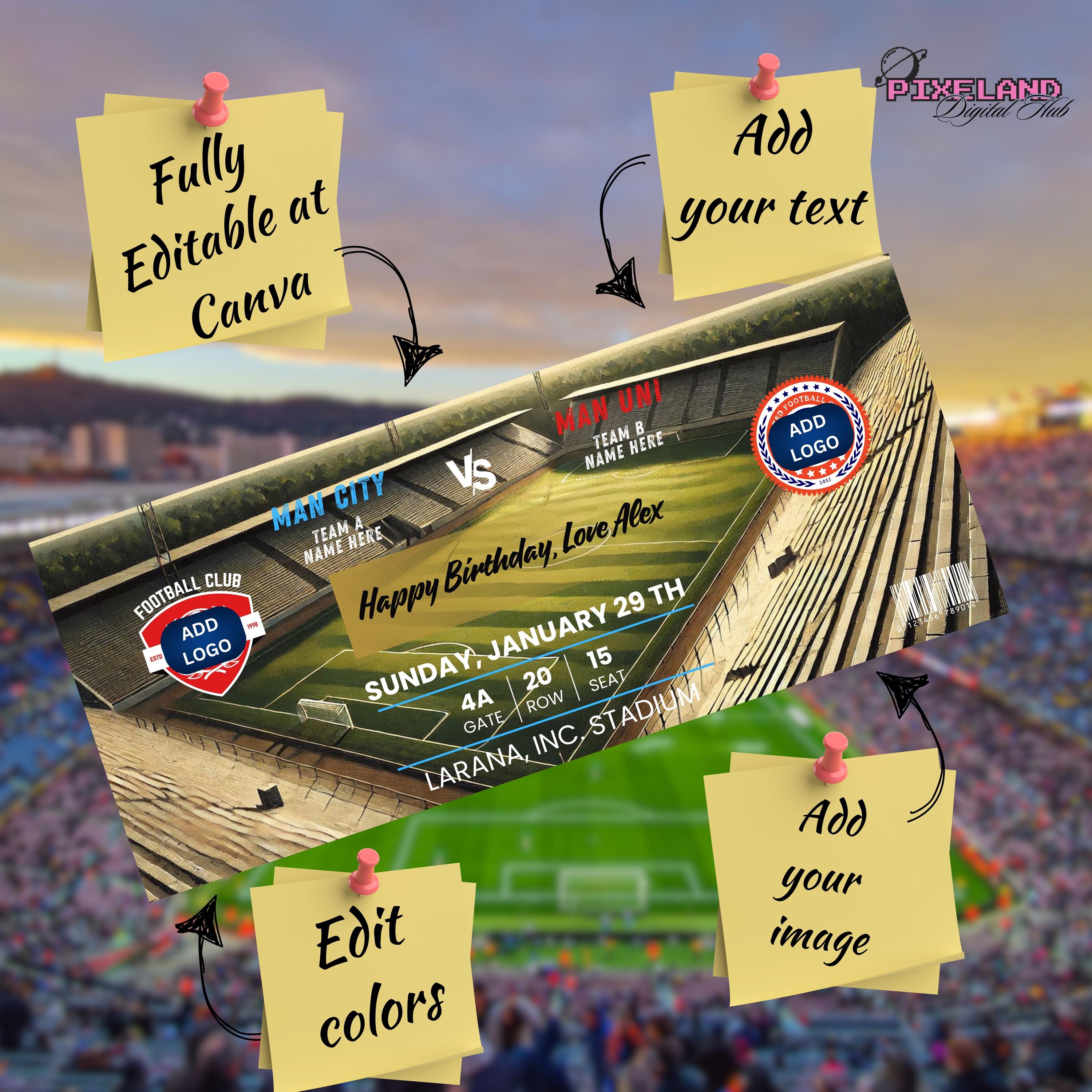 Football Ticket Gift, Football Tickets,football Birthday Ticket ...