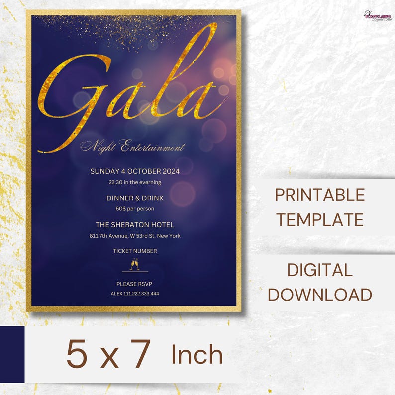 Editable Gala Invitation, Gala Party, Fundraise,corporate Invite ...