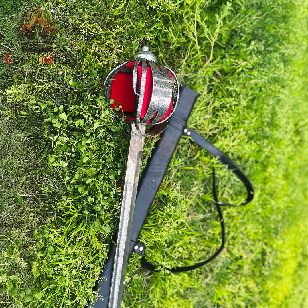 Classic Scottish Basket Hilt Broadsword | Damascus Steel Sword ...