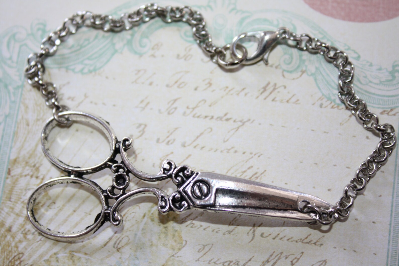 Antique Brass Scissor Bracelet Scissors Cuff Bracelet Hairdresser Gift ...