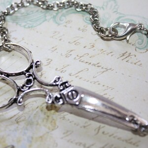 Antique Silver Scissor Bracelet Scissors Cuff Bracelet Hairdresser Gift ...