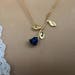 Blue Rose Necklace - Sideways Rose Necklace, Personalized, Anniversary ...