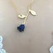 Blue Rose Necklace - Sideways Rose Necklace, Personalized, Anniversary ...