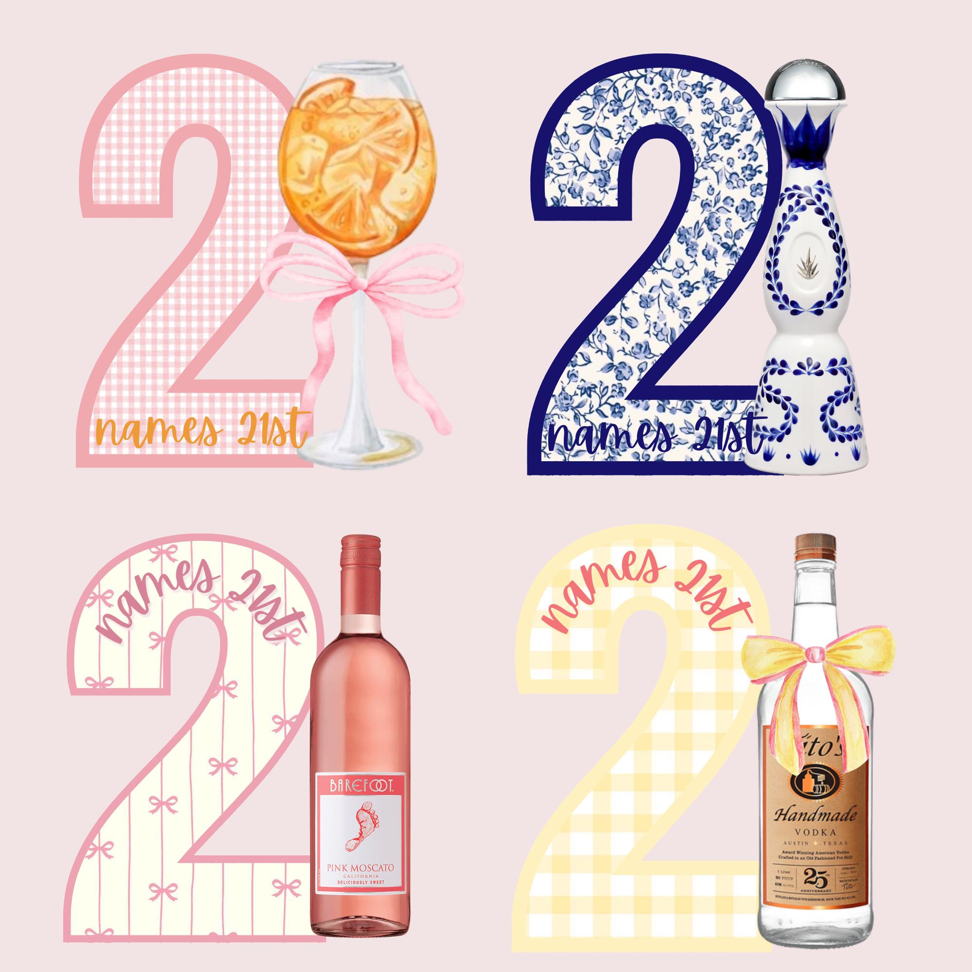 Custom 21st Birthday Sign: Personalized Celebration Poster (digital ...