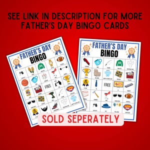 Father's Day Bingo Printable, 75 Father's Day Bingo Cards, Father's Day ...