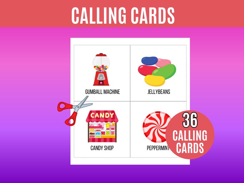 Candy Bingo Printable, 75 Candy Bingo Cards, Sweet Treats Bingo, Candy ...