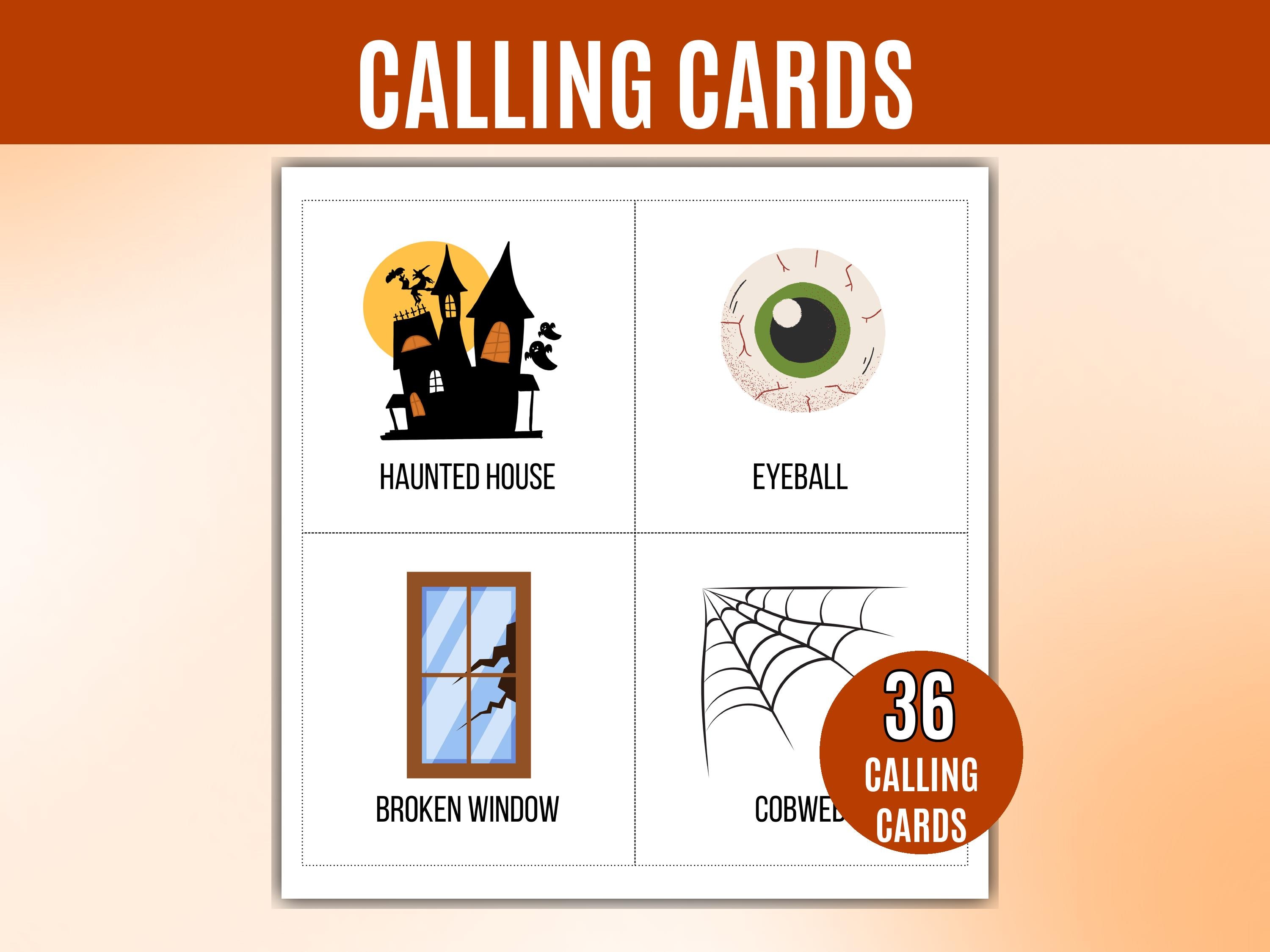 Haunted House Bingo Game: 75 Printable Halloween Party Cards - Etsy
