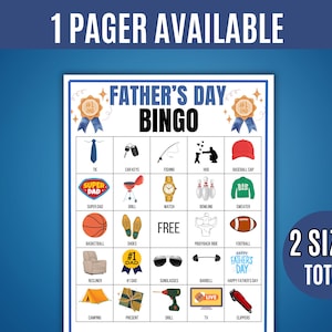 Father's Day Bingo Printable, 75 Father's Day Bingo Cards, Father's Day ...