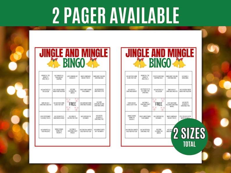 Jingle and Mingle Bingo, Christmas Icebreaker Games, Get to Know You ...