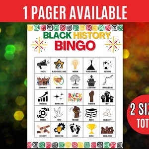 Black History Bingo, Black History Month Bingo Game, Educational ...