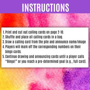 Art Bingo, 75 Printable Art Themed Bingo Cards, Kids Printable, Paint ...