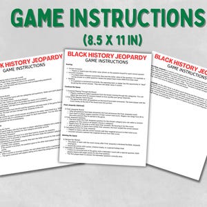 Black History Jeopardy Game, Printable Black History Trivia, Black ...
