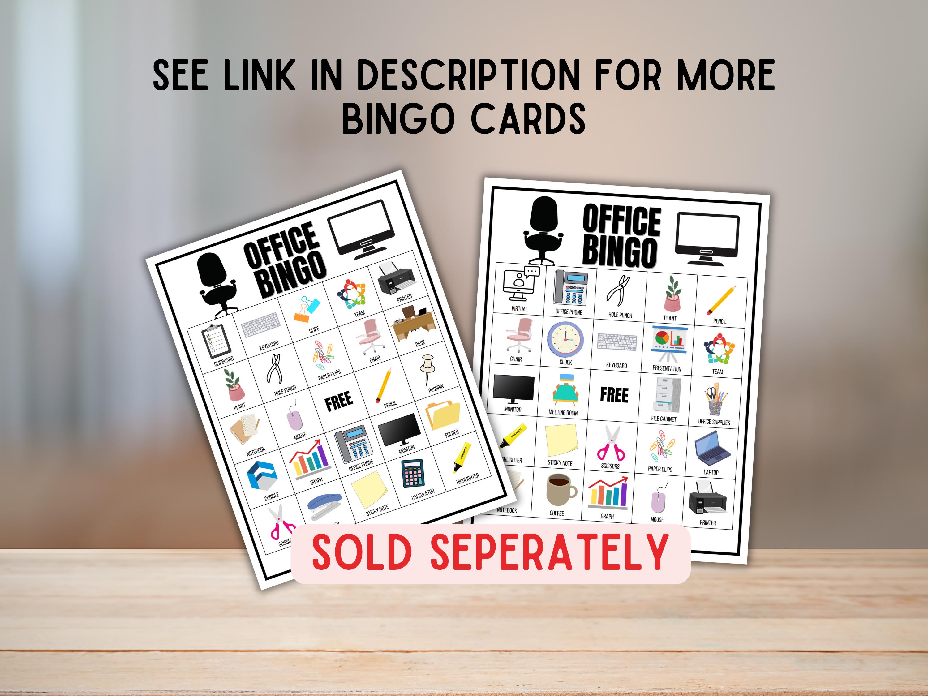 Office Bingo, 50 Printable Office Bingo Cards, Work Bingo Game, Funny ...