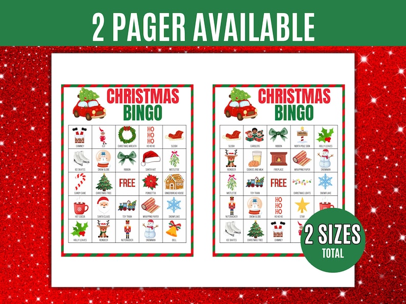 Christmas Bingo, 50 Printable Bingo Cards, Christmas Party Game ...
