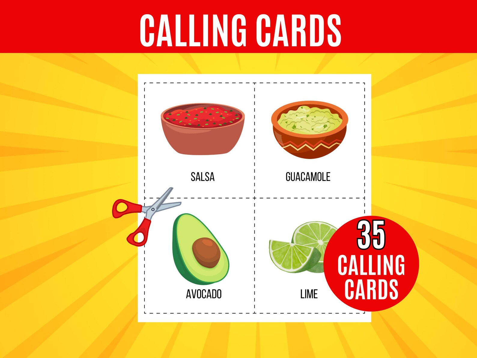 Taco Bingo, 50 Printable Taco Bingo Cards, Taco Activity for Kids, Taco ...