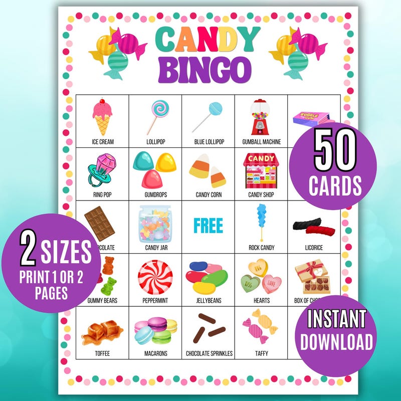 Candyland Game Printables - Etsy
