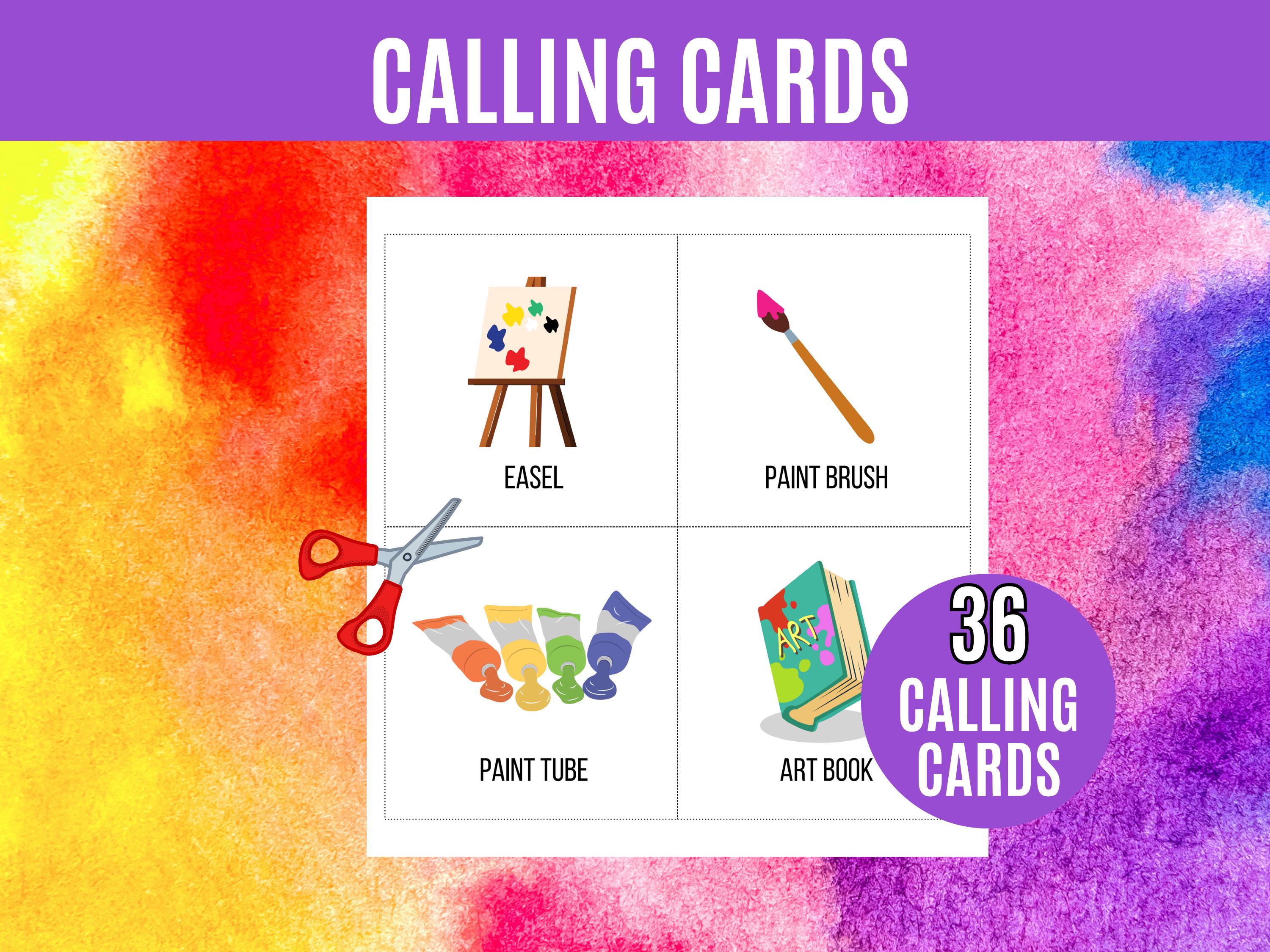 Art Bingo, 50 Printable Art Themed Bingo Cards, Kids Printable, Paint ...