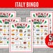 Italy Bingo, 50 Italy Vacation Travel Bingo Cards, Travel Bingo Game ...