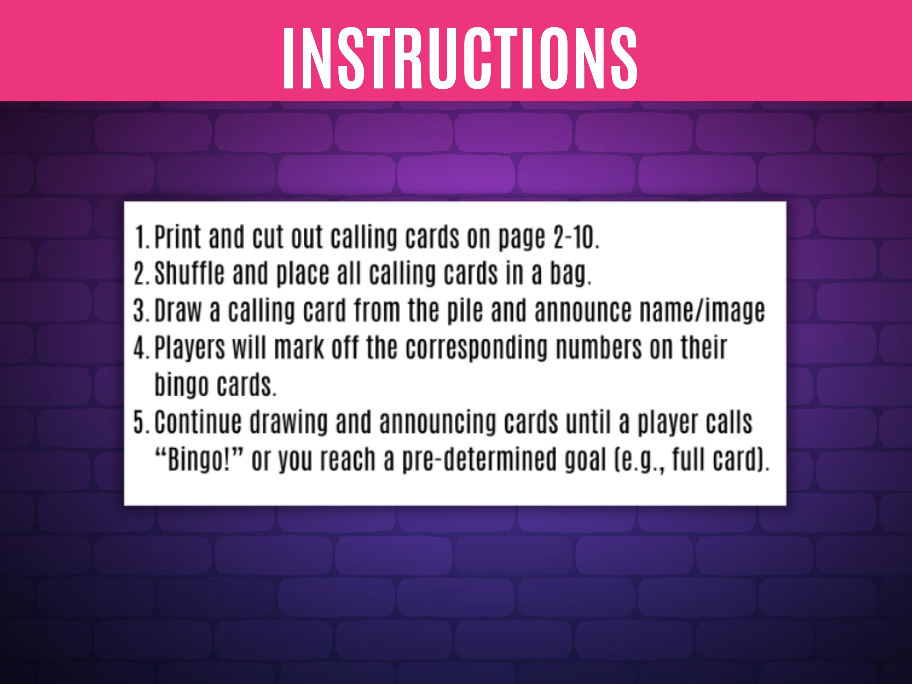 Neon Bingo, 75 Printable Neon Bingo Cards, Neon Birthday, Birthday ...