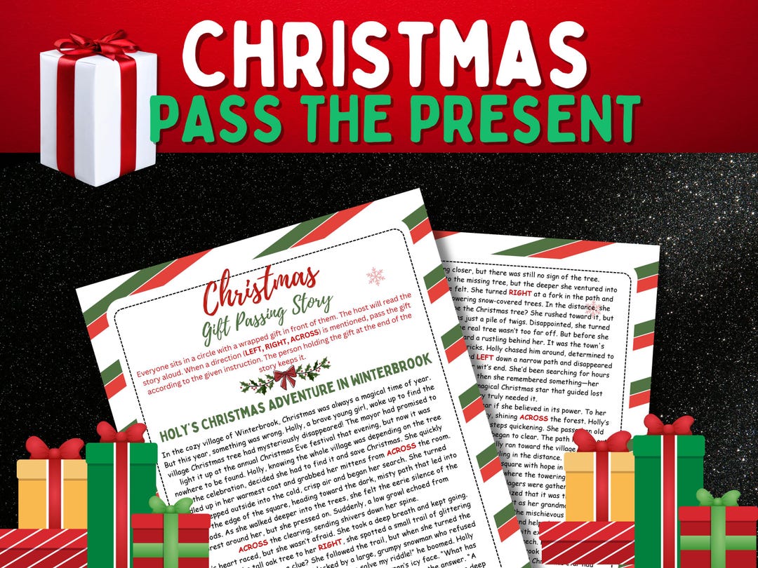 Pass the Present Christmas Party Game | Christmas Left Right Across ...