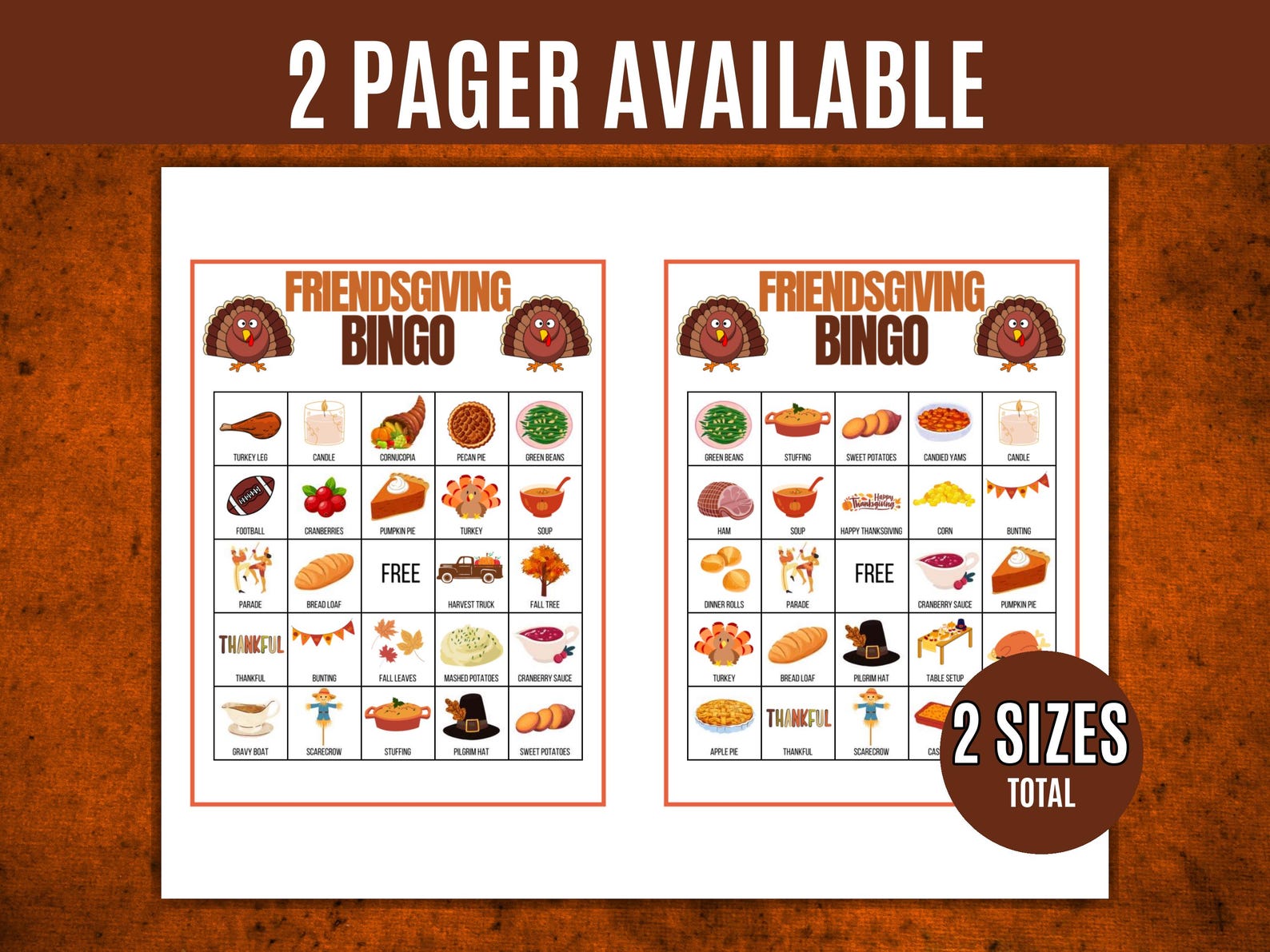 Friendsgiving Bingo, 50 Printable Bingo Cards, Thanksgiving Game, Fall ...