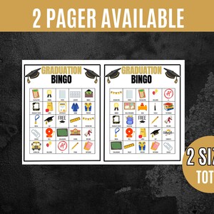 Graduation Bingo, 50 Printable Graduation Bingo Cards, Kids Printable ...