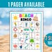 Beach Bingo, 50 Printable Beach Day Bingo Cards, Kids Printable, Summer ...
