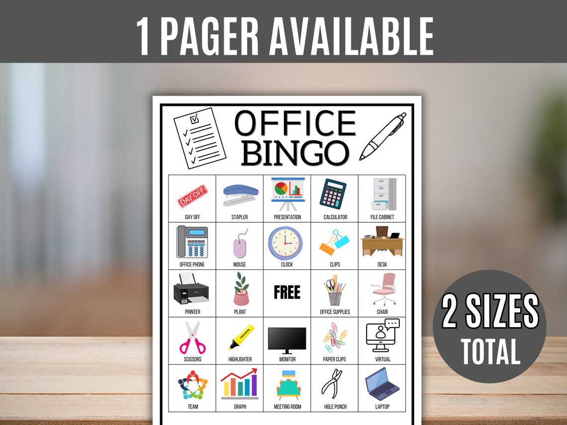Office Bingo, 50 Printable Office Bingo Cards, Work Bingo Game, Funny ...