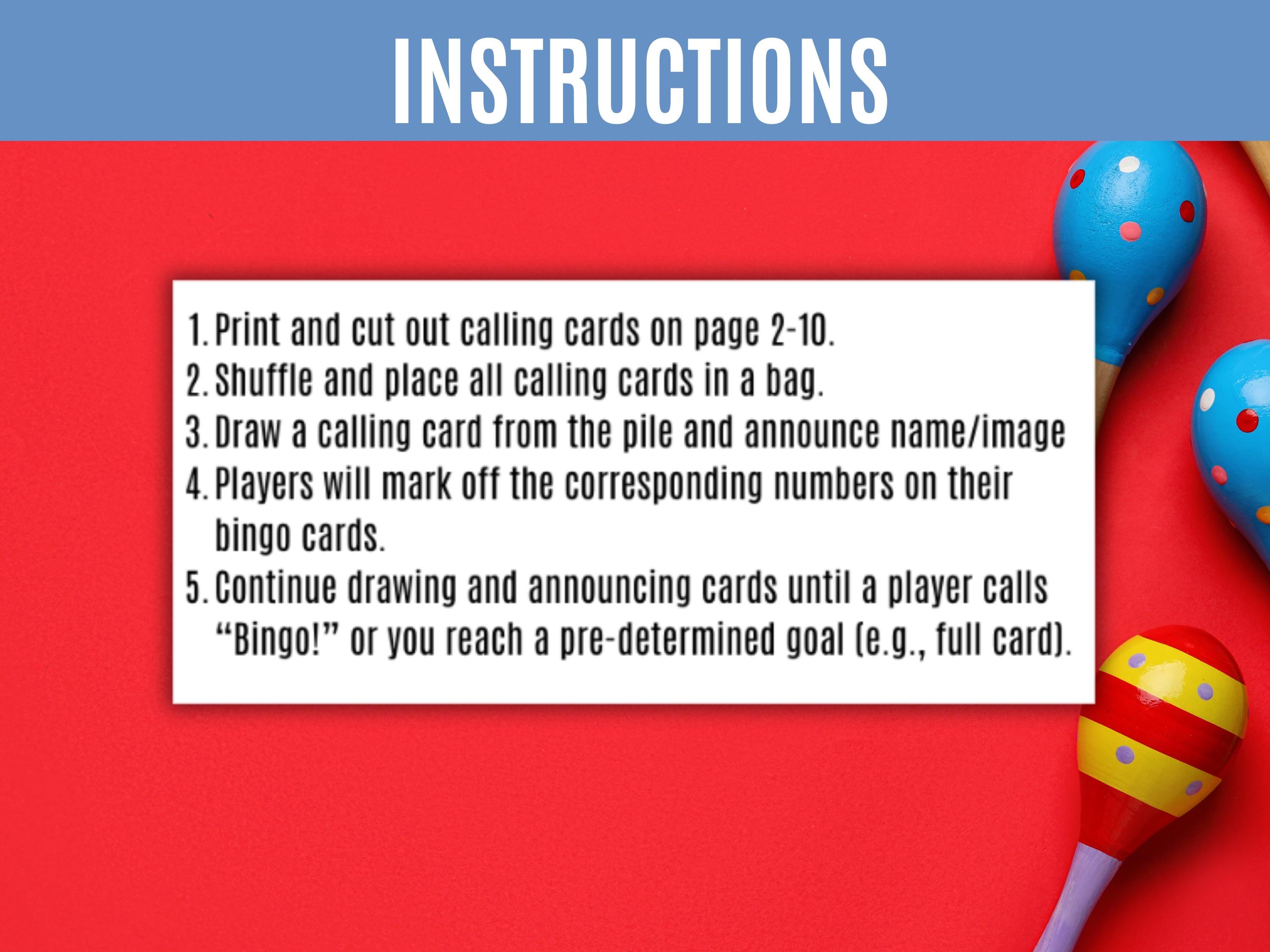 Fiesta Bingo, 50 Printable Fiesta Bingo Cards, Fiesta Activity for Kids ...