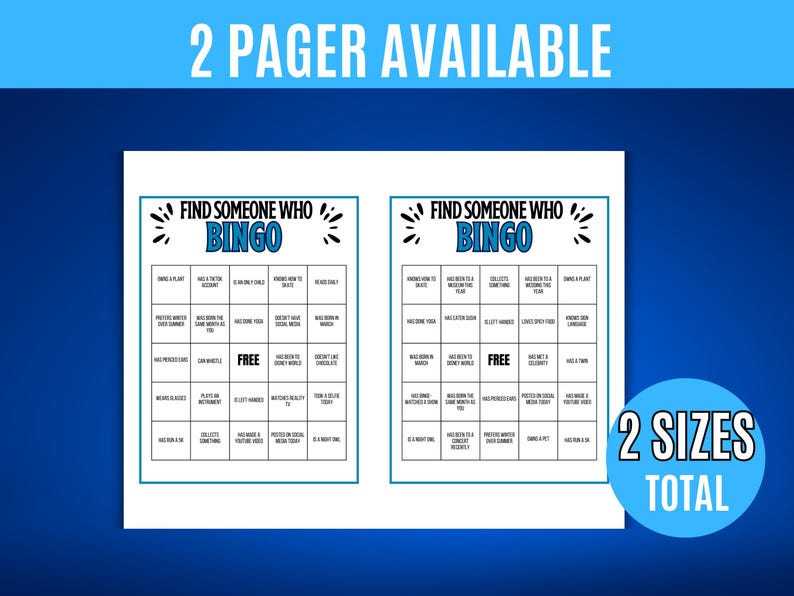 Find Someone Who Bingo Game, Printable Icebreaker Card, Back to School ...