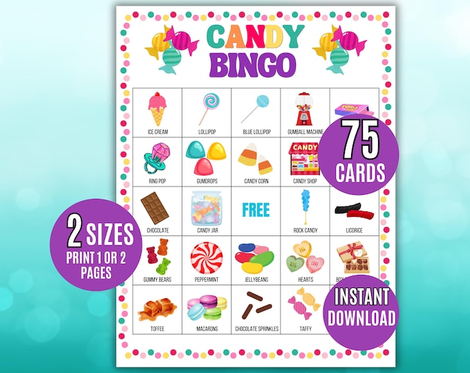 Halloween Candy Bingo - Etsy