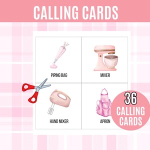 Baking Bingo, 75 Printable Baking Bingo Cards, Kids Printable, Baking ...