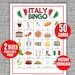 Italy Bingo, 50 Italy Vacation Travel Bingo Cards, Travel Bingo Game ...
