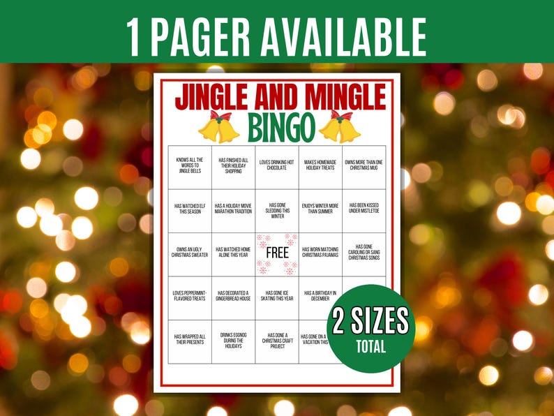 Jingle and Mingle Bingo, Christmas Icebreaker Games, Get to Know You ...