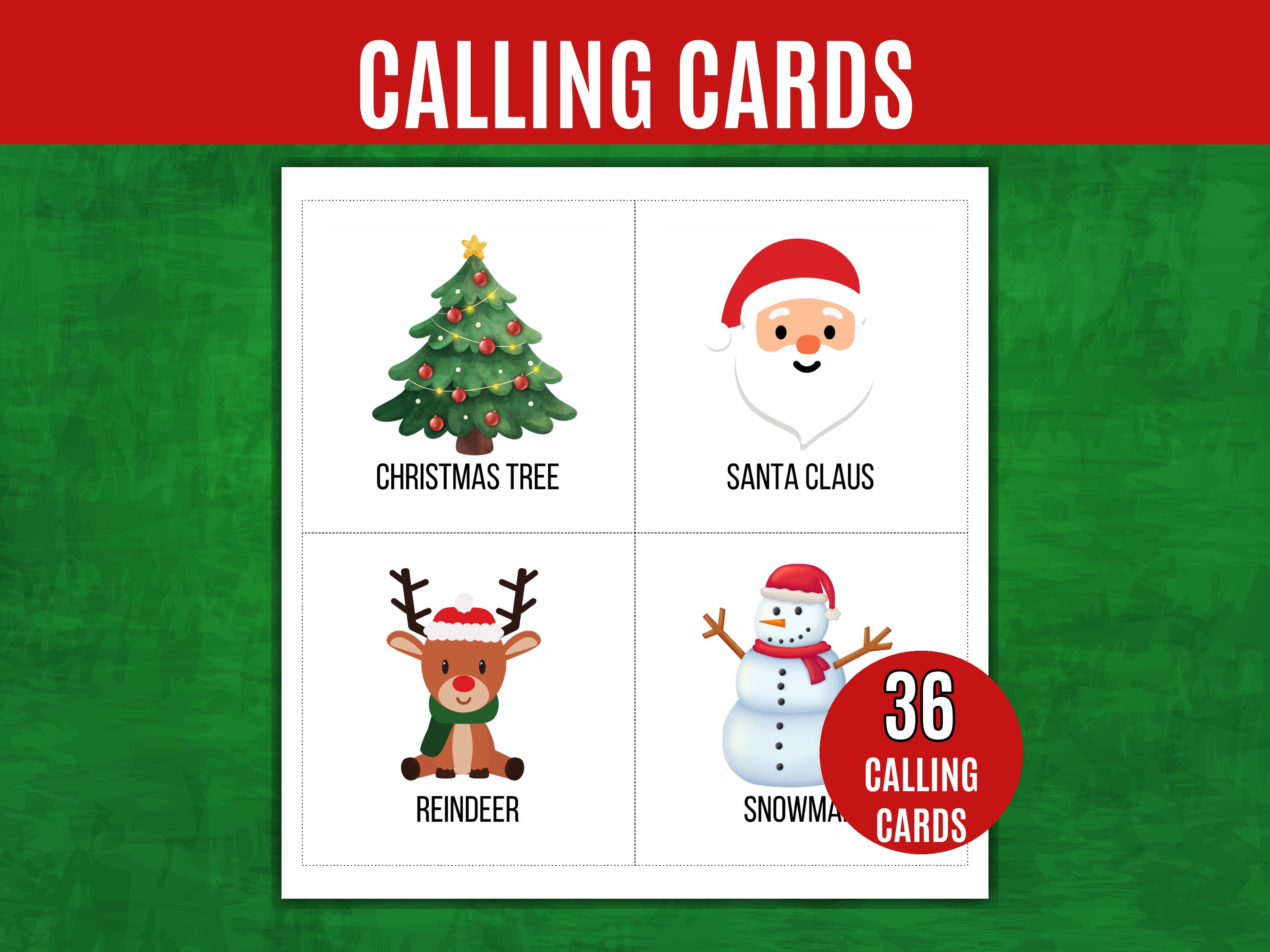 Printable Christmas Bingo Game – 50 Christmas Bingo Festive Family ...