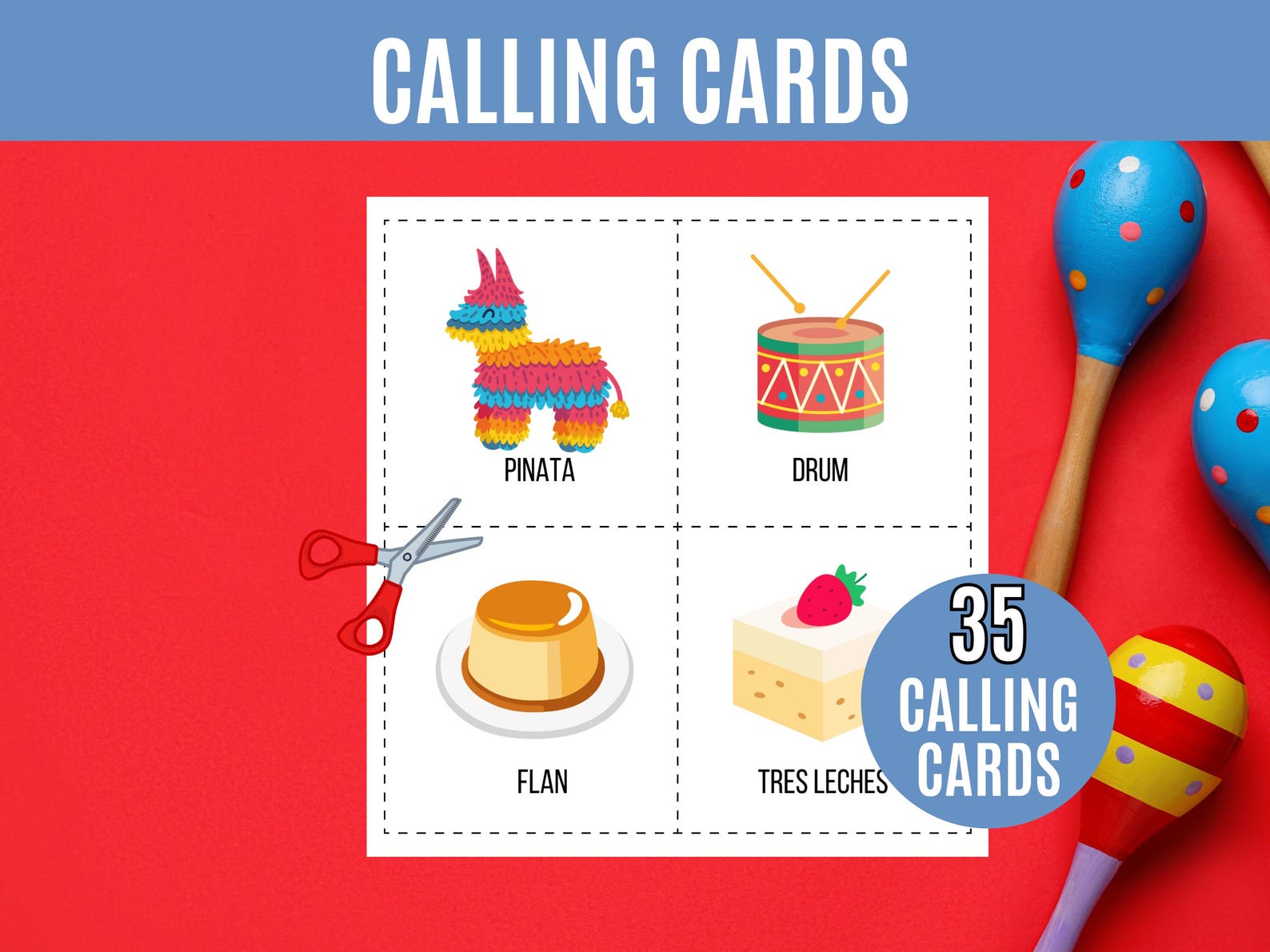 Fiesta Bingo, 50 Printable Fiesta Bingo Cards, Fiesta Activity for Kids ...