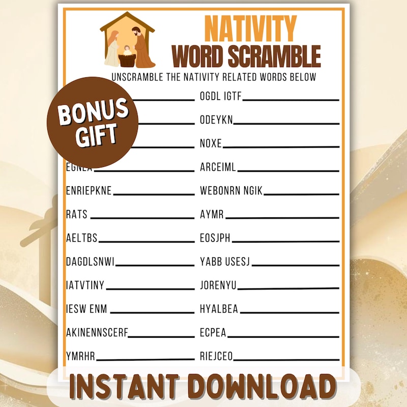 Advent Word Puzzles - Etsy