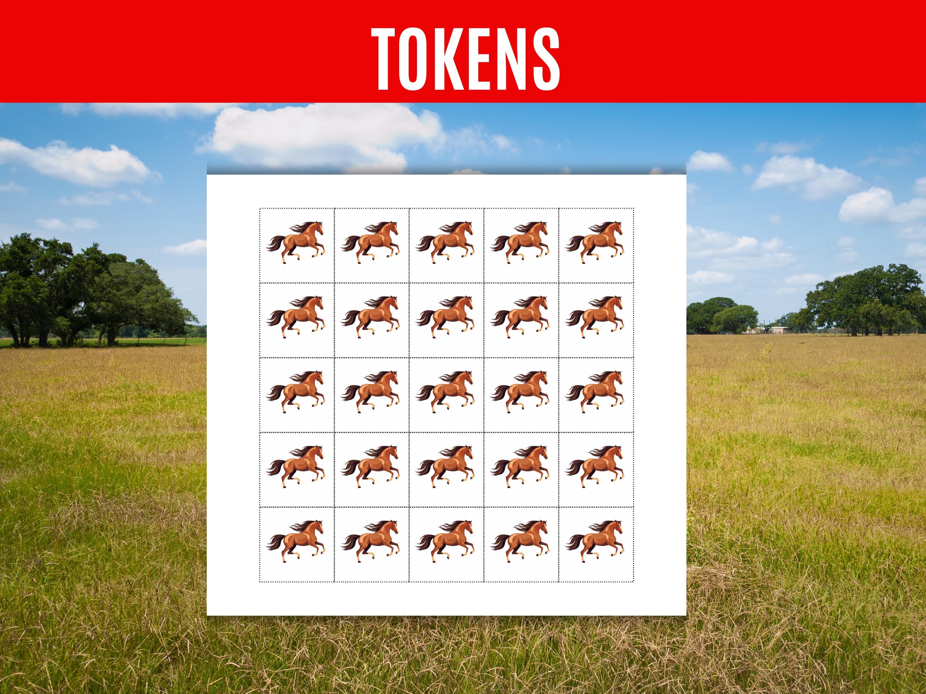 Horse Bingo, 50 Printable Horse Race Bingo Cards, Kentucky Derby Party ...