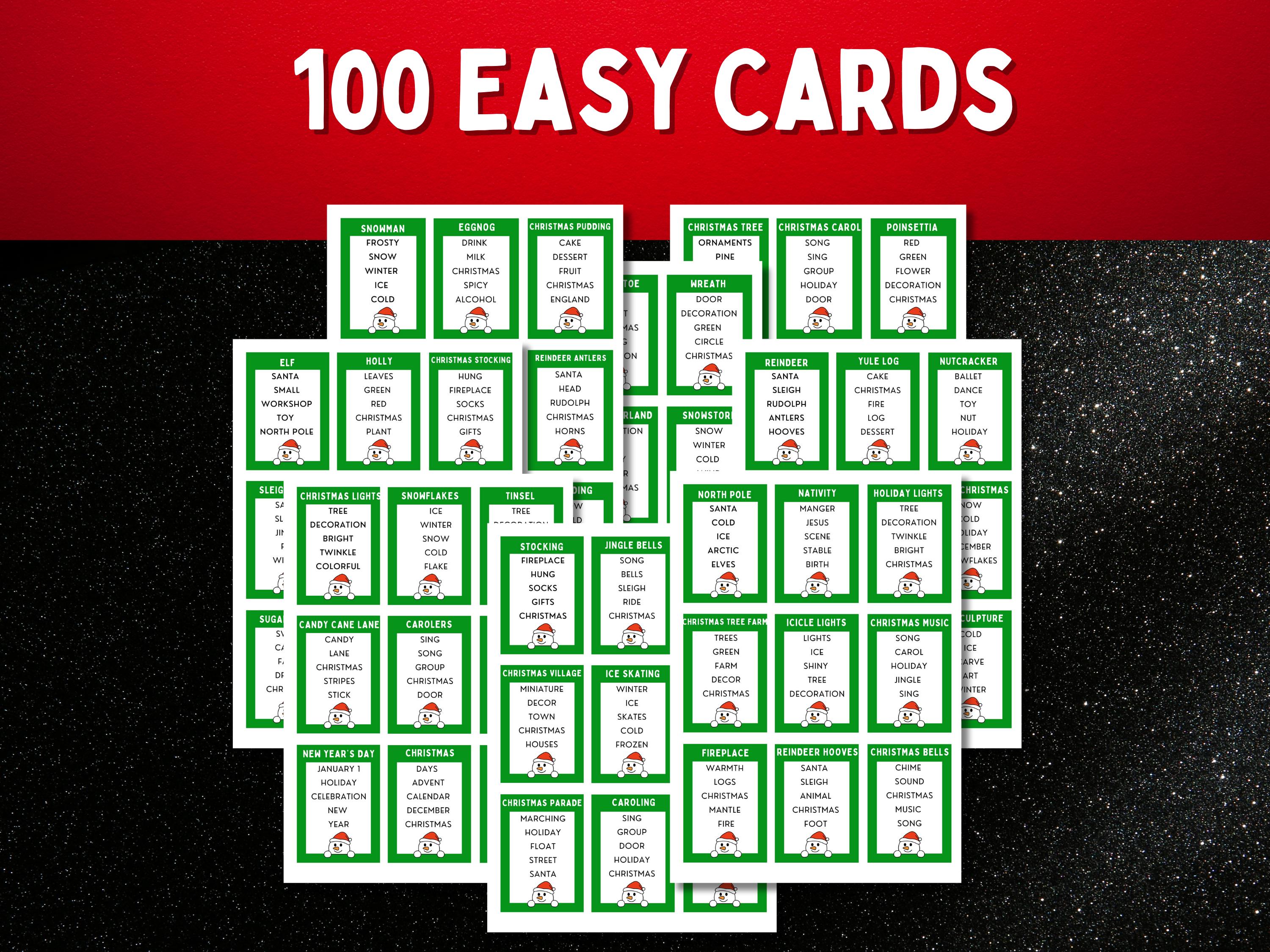 Christmas Taboo Word Game, Don't Say, Forbidden Words, Holiday Office ...