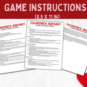 Valentine's Jeopardy Game, Printable Valentine Trivia, Valentine's ...