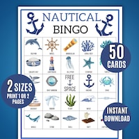 Under the Sea Bingo Game: 30 Unique Printable Cards (PDF Download - Etsy