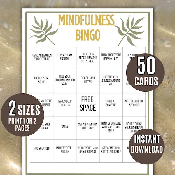 Mindfulness Card Game - Etsy