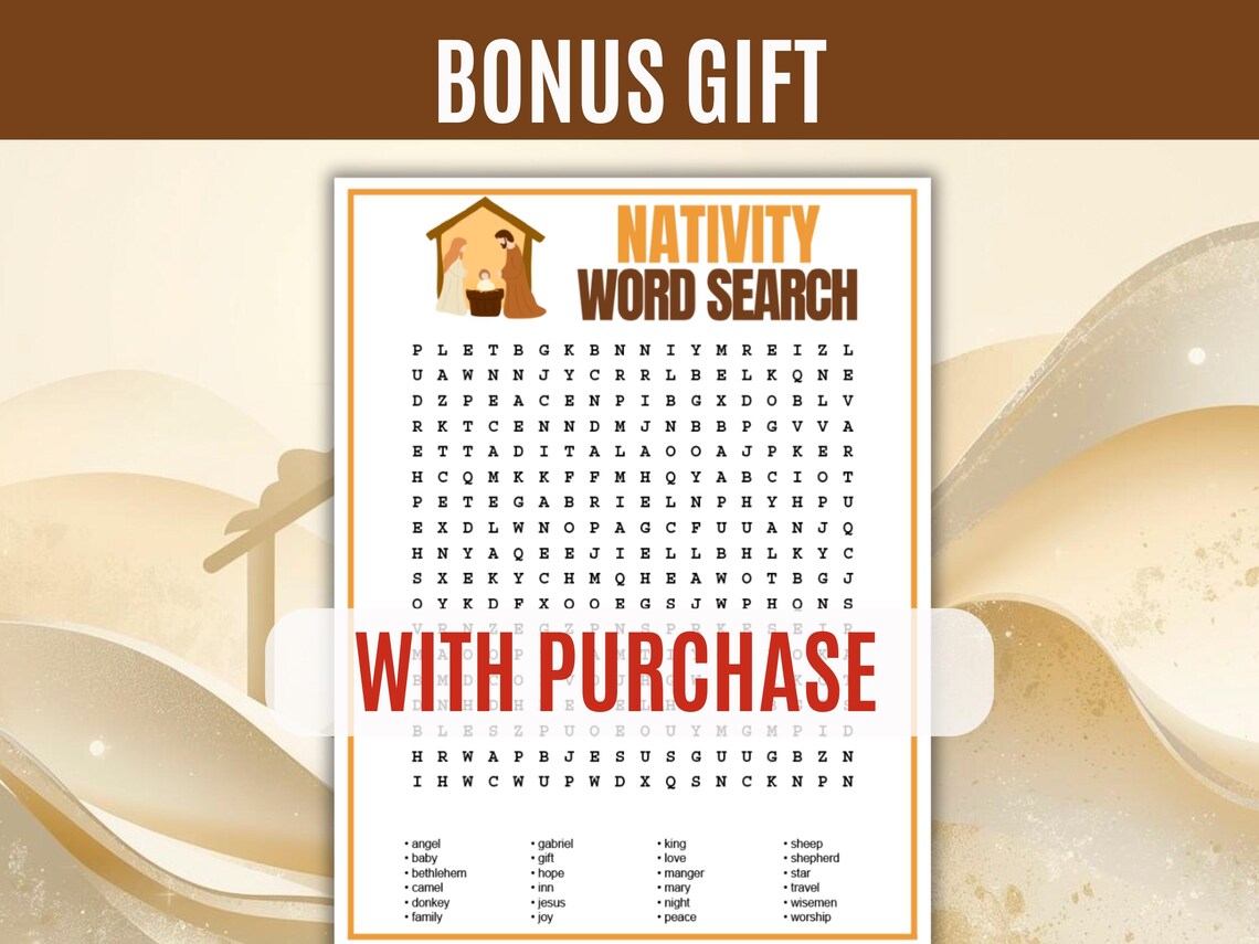 Nativity Word Scramble, Christian Printable, Fun Nativity Game ...