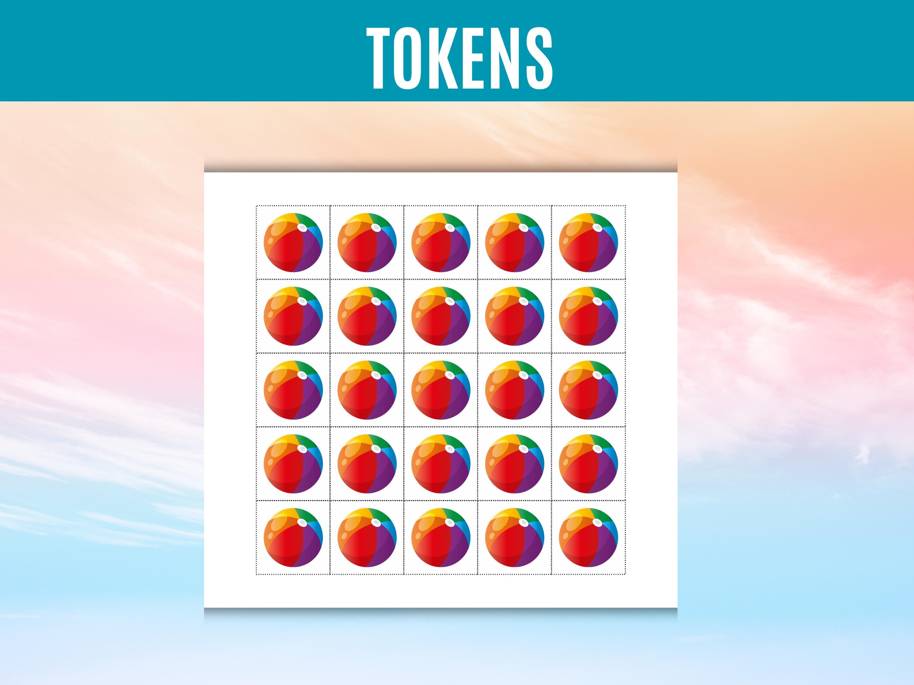 Summer Bingo, 50 Printable Beach Day Bingo Cards, Kids Printable ...