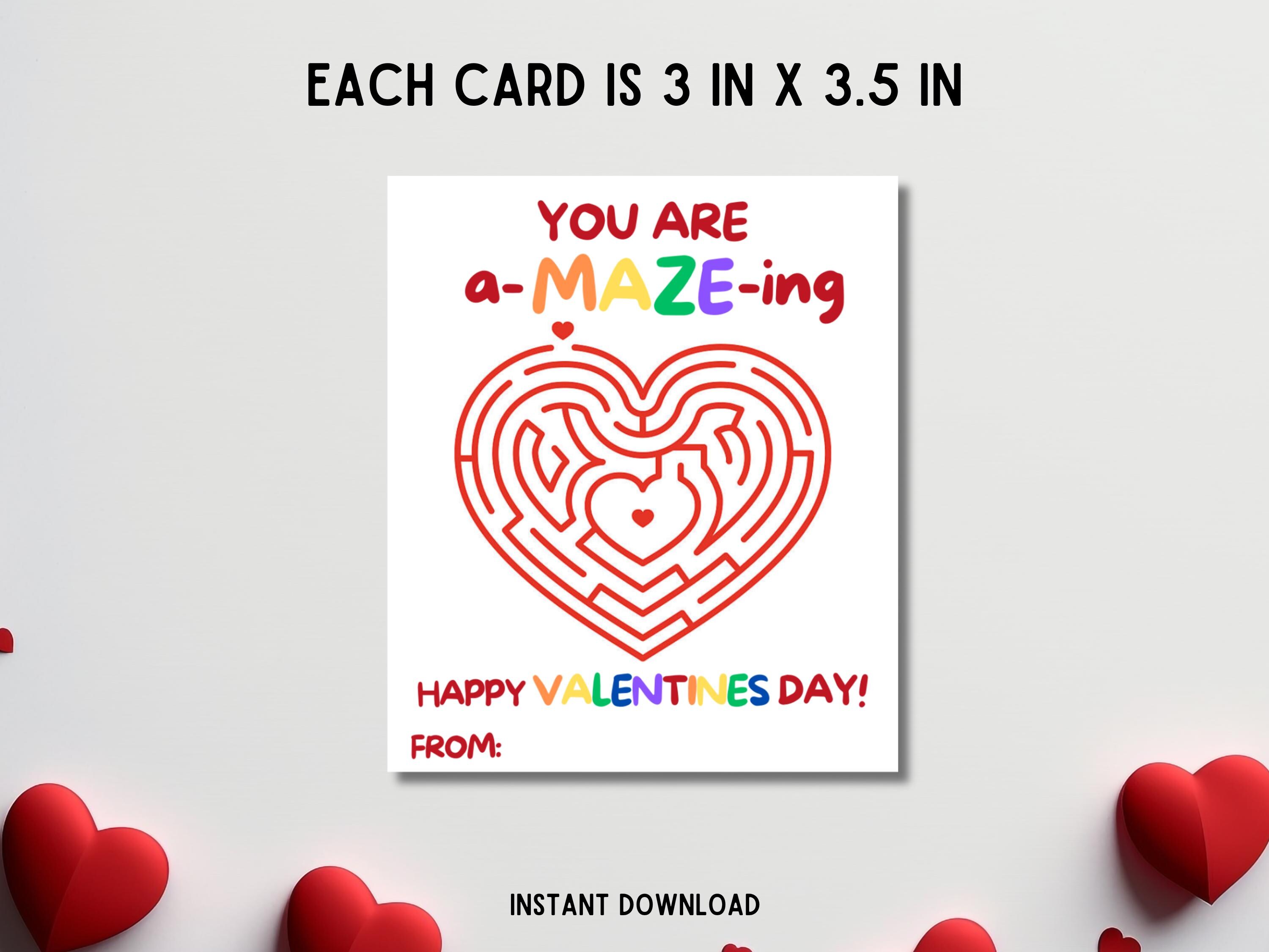 Puzzle Printable Valentines Day Cards, You're Amazing Valentine ...