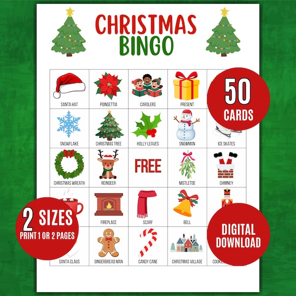 Christmas Bingo - Etsy